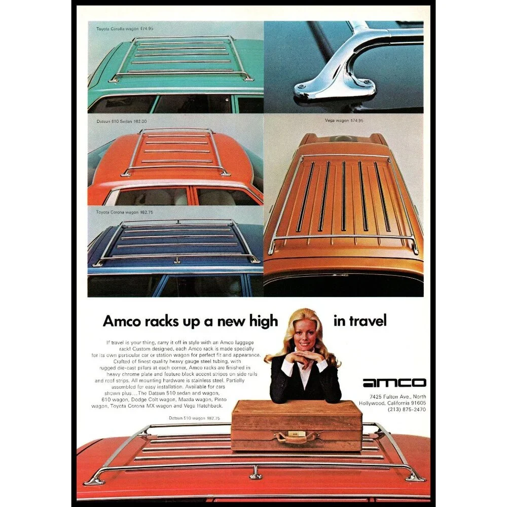 Amco | Art | 974 Amco Accessories Datsun 51 Luggage Racks Vintage Print ...